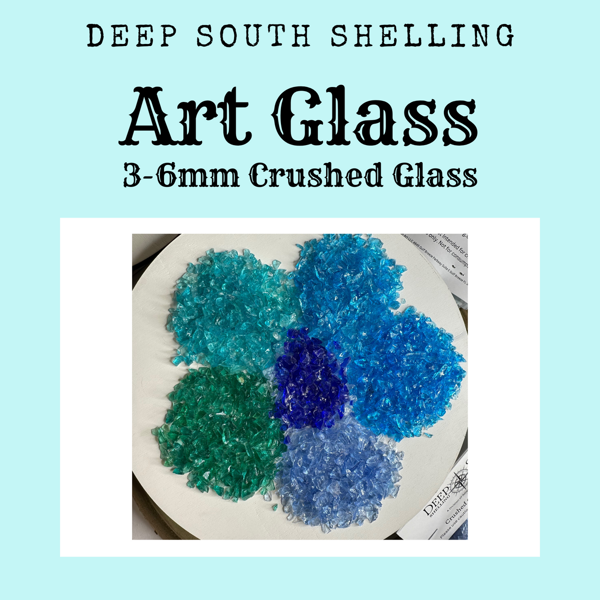 Crushed Art Glass for Resin Art (3–6mm) | Deep South Shelling