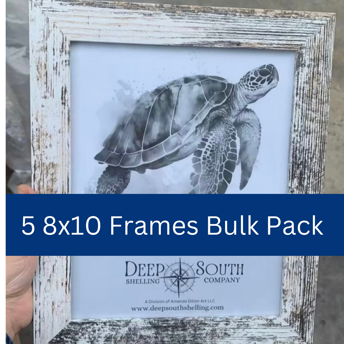 5 Pack 8x10 Weathered Frames – Deep South Shelling