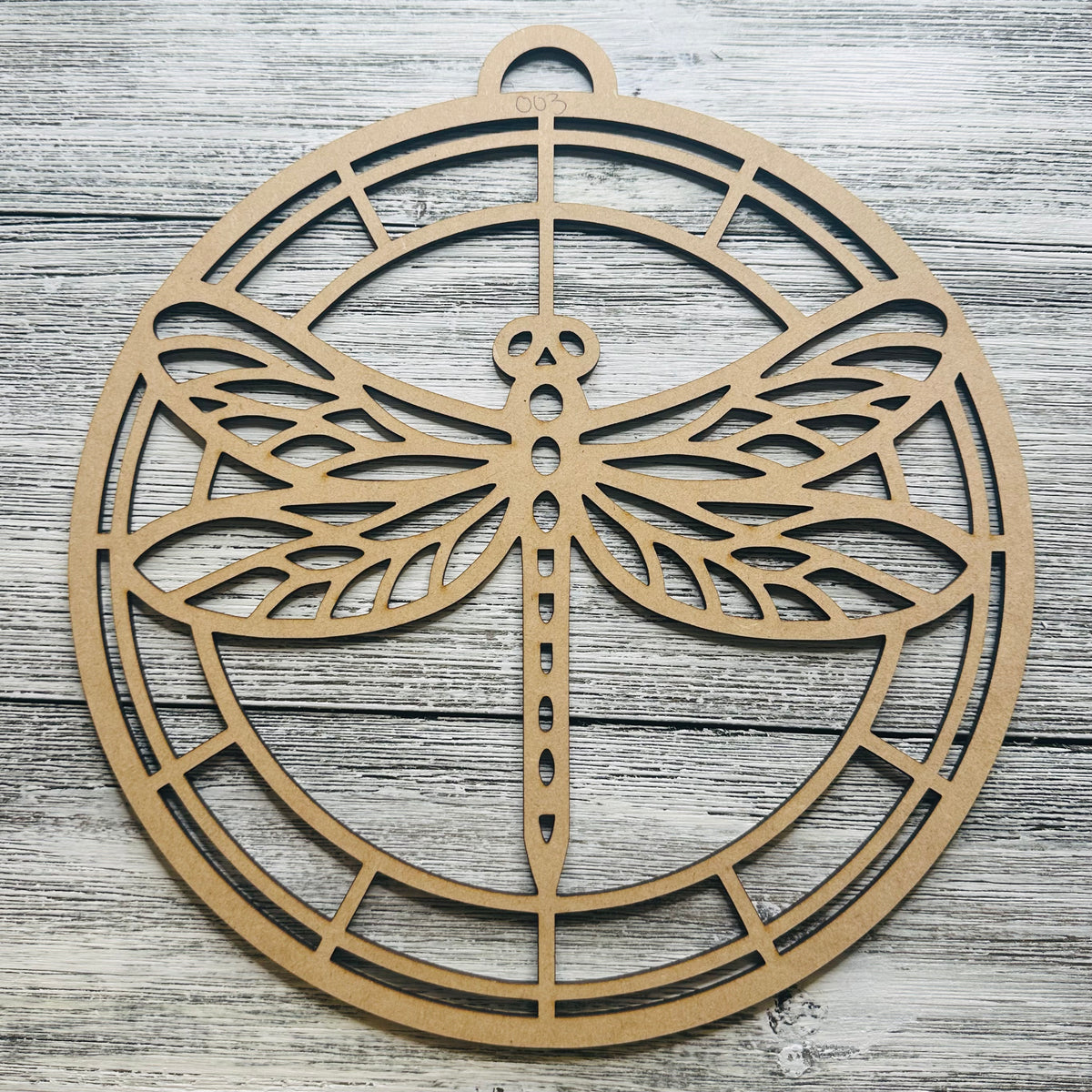 Dragonfly Round 12" Wood Laser Cutout – Deep South Shelling