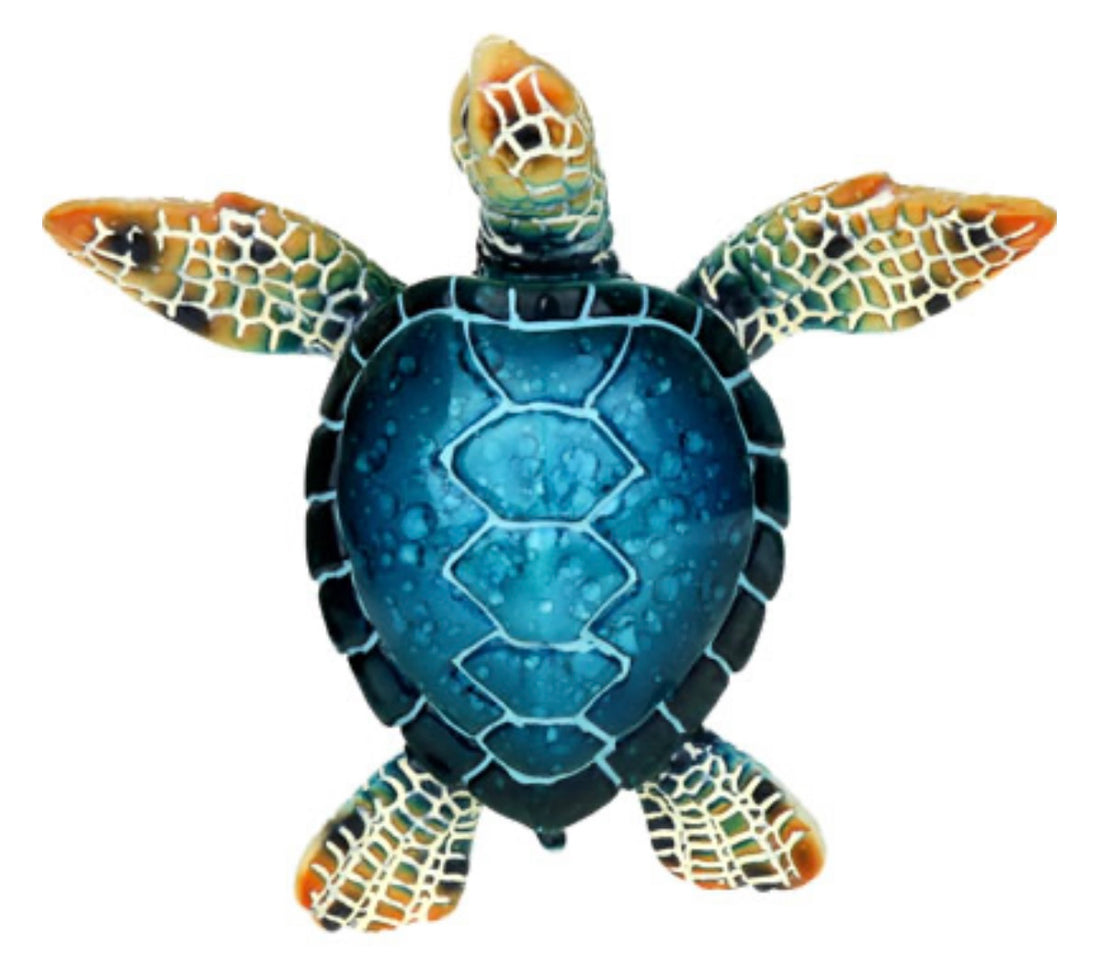 3.25” Aqua Blue Turtle – Deep South Shelling
